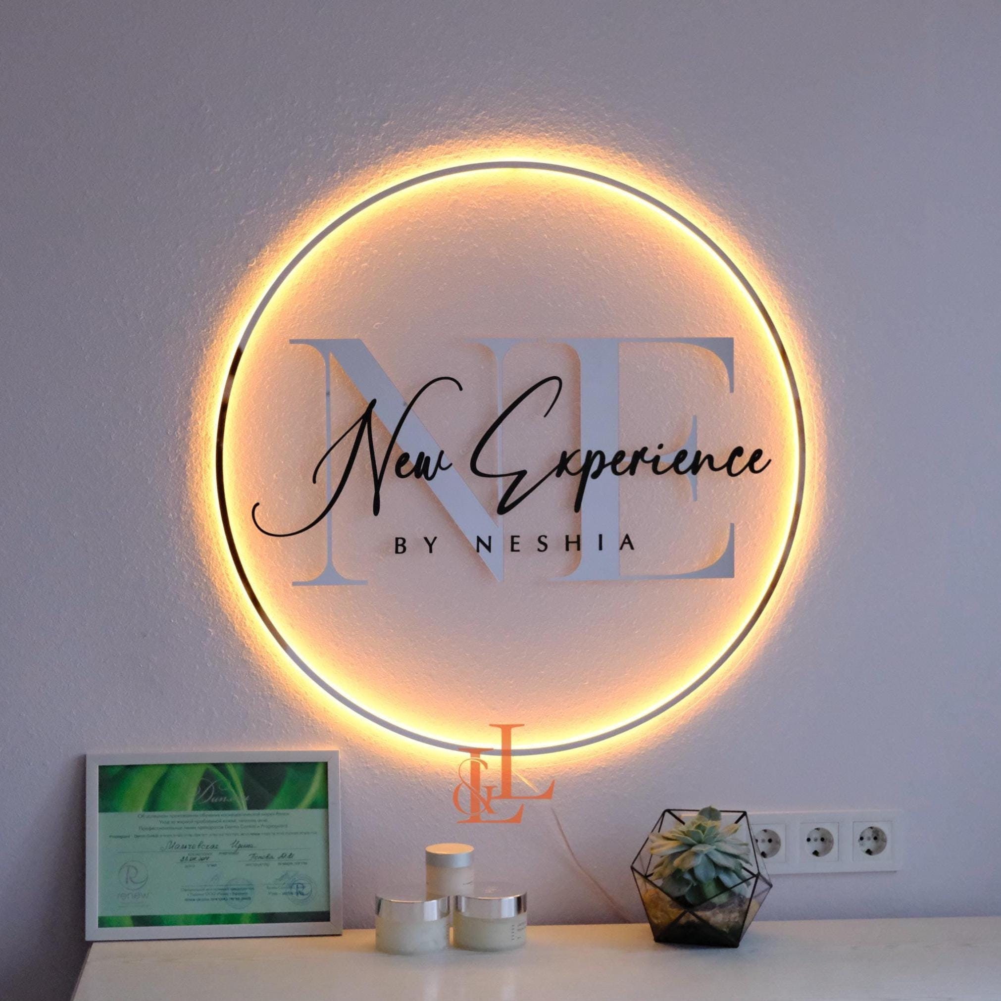 Custom Neon Logo Sign for Business, Acrylic Backlit Logo Sign, 3D LED ...