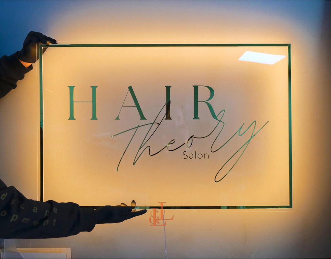 Custom Business Light up Salon Logo Sign, Custom Neon Beauty Bar Wall ...