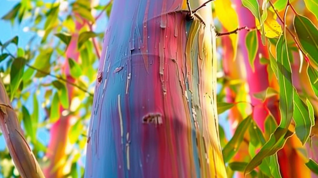Rainbow Eucalyptus Tree Seeds -2000 Seeds - Stunning Colored Bark ...