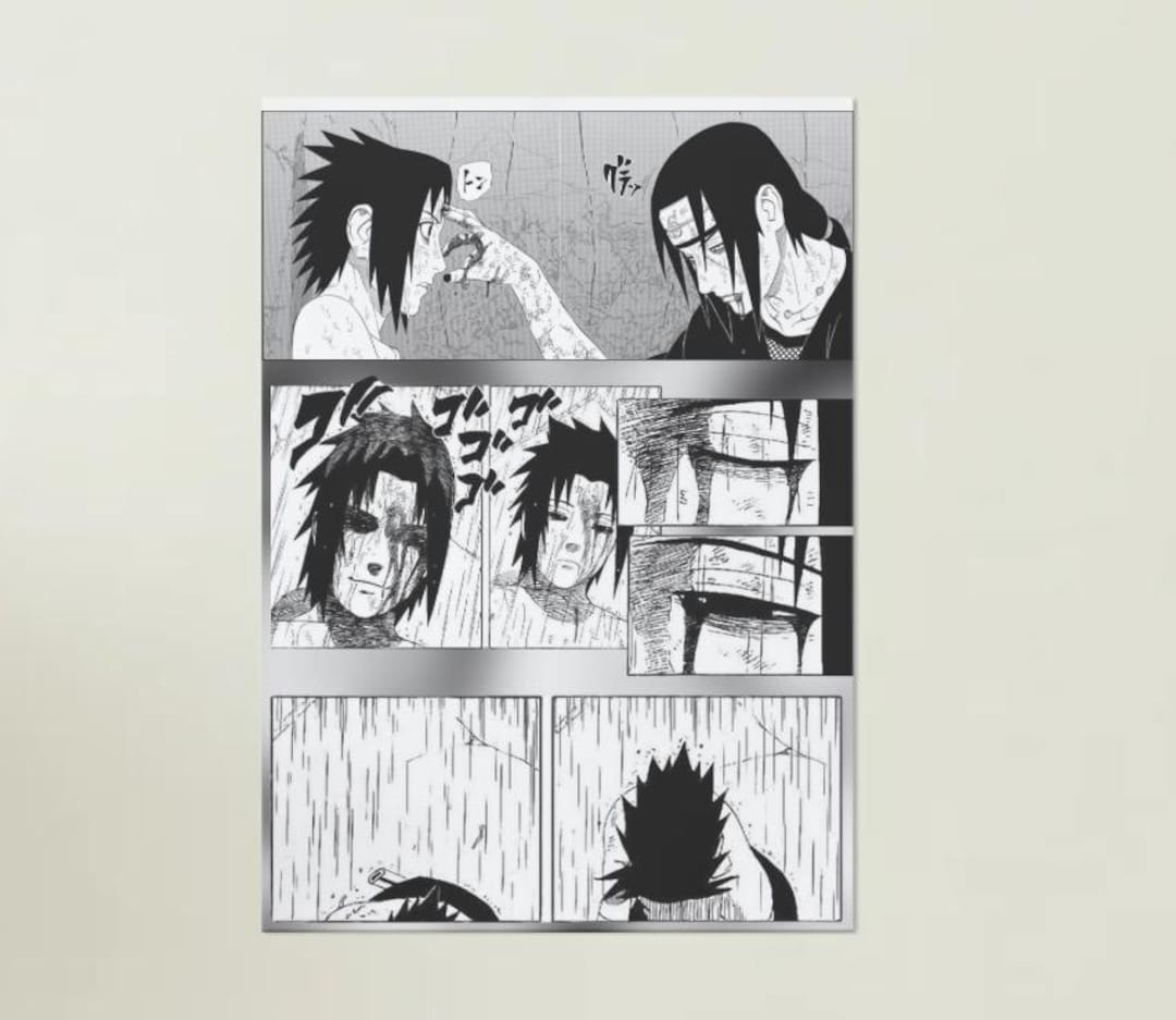 Sasuke Itachi Manga Panel - Etsy
