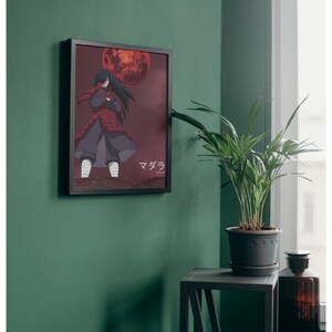 Madara Uchiha Poster – Naruto Shippuden | Black & White Manga Poster ...