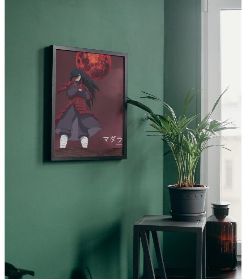 Madara Uchiha Poster – Naruto Shippuden | Black & White Manga Poster ...