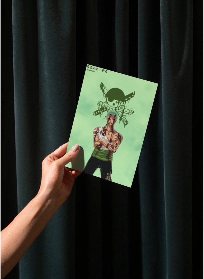 Roronoa Zoro Poster – One Piece | Anime Style Manga Poster | Digital ...