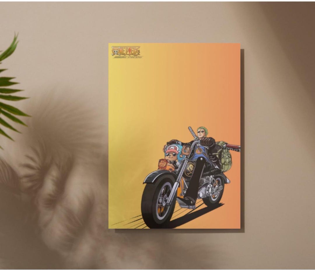 One Piece Poster - Zoro & Chopper Biker | Anime Poster | Digital Art to ...