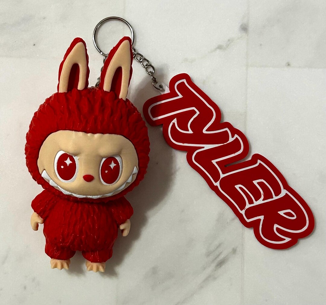 Labubu Keychain 3D Printed Personalized Custom Name Tag,bag Charm - Etsy