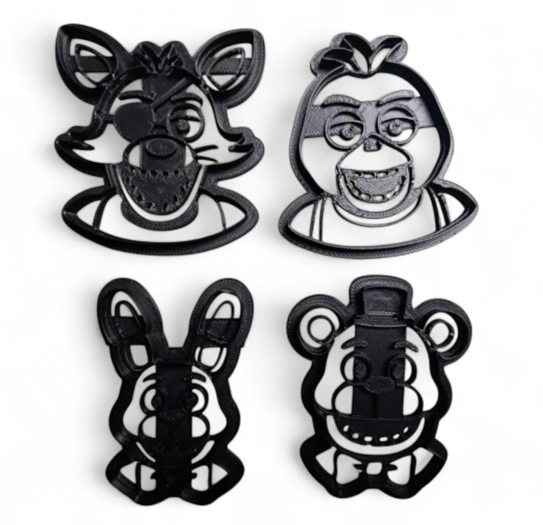 Five Nights at Freddy’s 3D Printed Cookie Cutter Set | FNAF Baking Mold ...