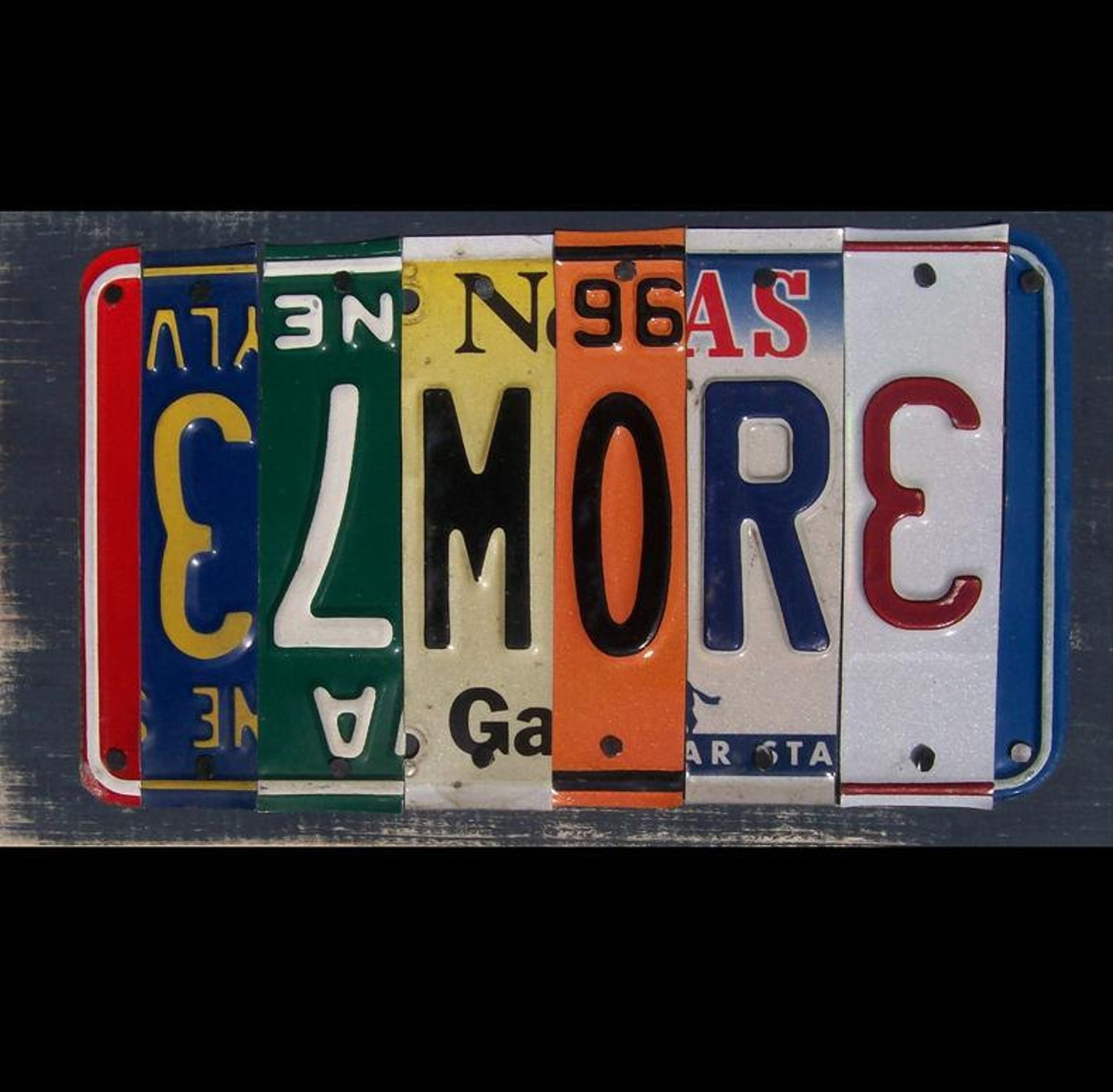 License Plate Art - Navy Red Funky Transportation Train Adventure Boys ...