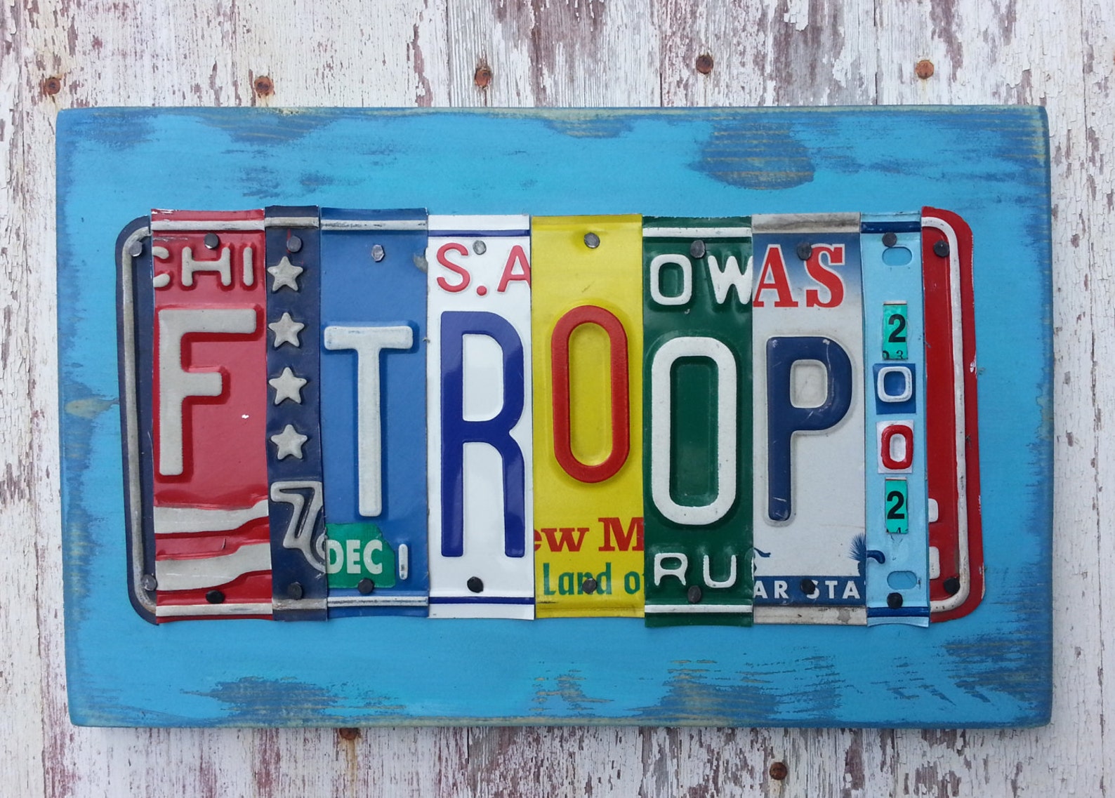 License Plate Art - Funky Music Guitar Rock and Roll - Recycled Art ...