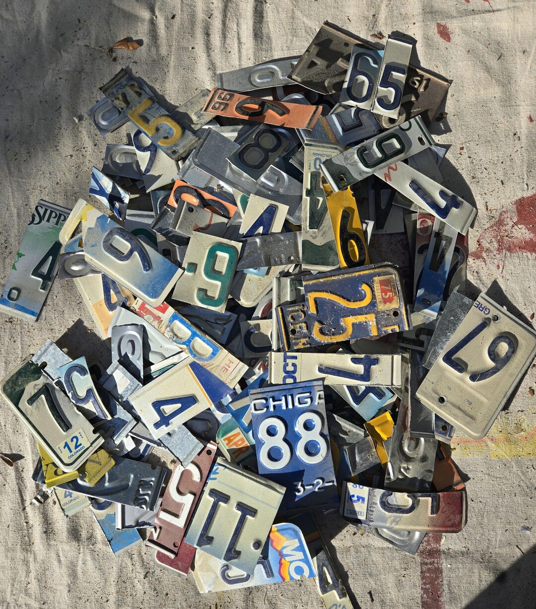 Make Your Own License Plate Sign for Arts and Crafts. Recycled ...
