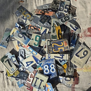 Make Your Own License Plate Sign for Arts and Crafts. Recycled ...