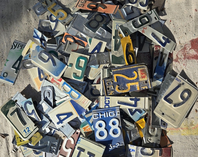 Pick Your Letters & Numbers Raised/embossed License Plate Letters and ...