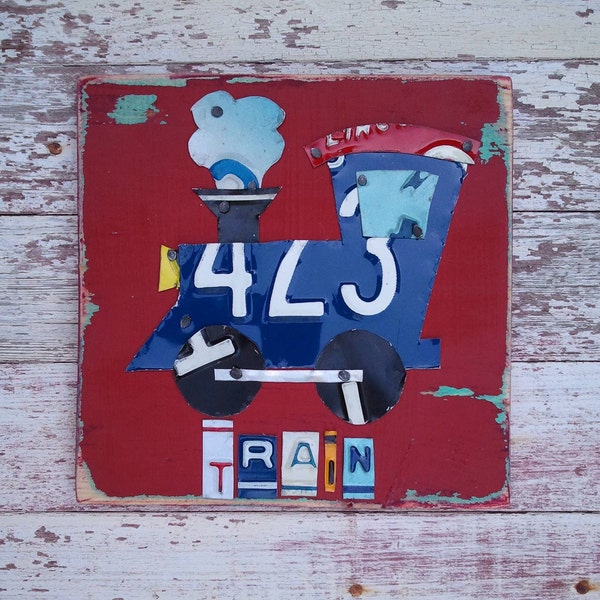 Train License Plate - Etsy
