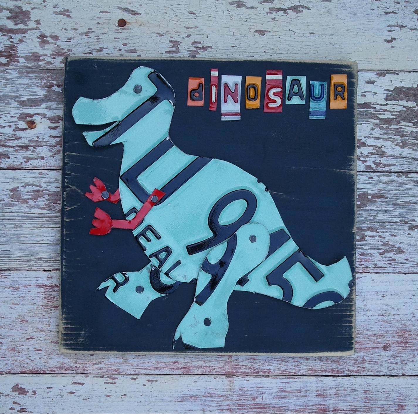 License Plate Dinosaur Dino Smileysaurus Adventure Explore - Etsy