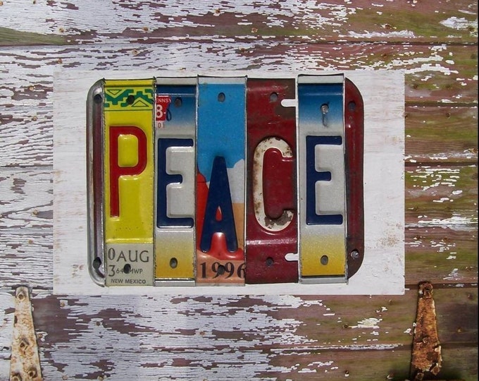 Funky Peace Word Block Custom Words Available Recycled - Etsy