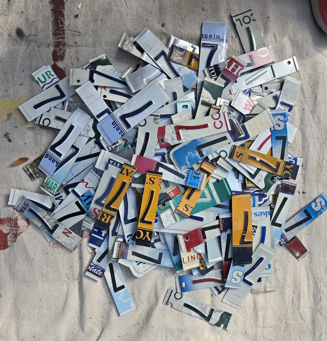 Make Your Own License Plate Sign for Arts and Crafts. Recycled ...