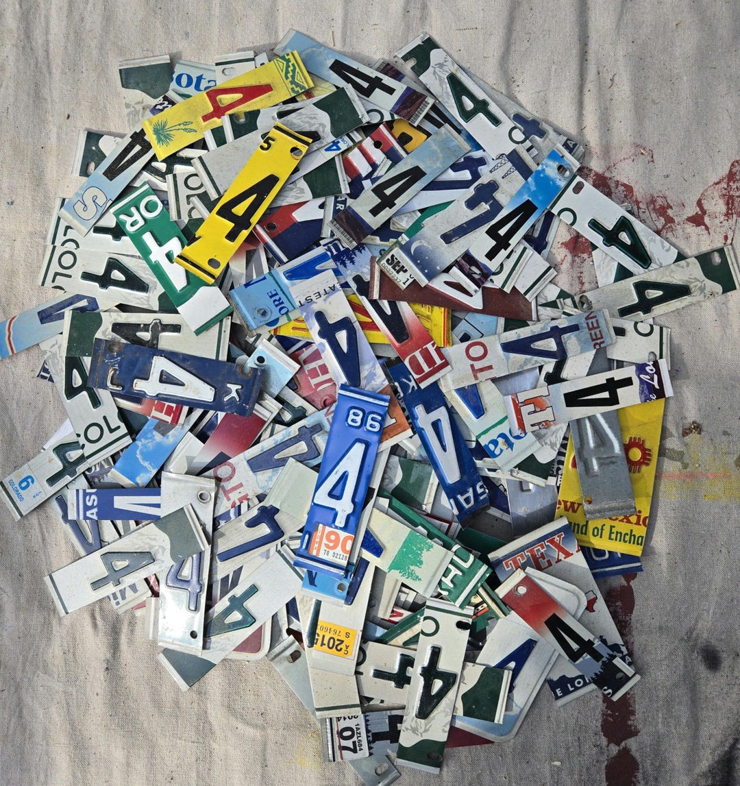Make Your Own License Plate Sign for Arts and Crafts. Recycled ...