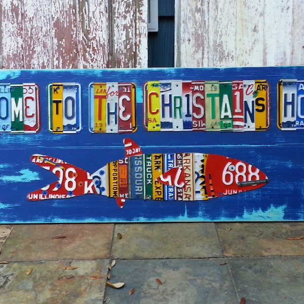 Fish License Plate Art - Etsy