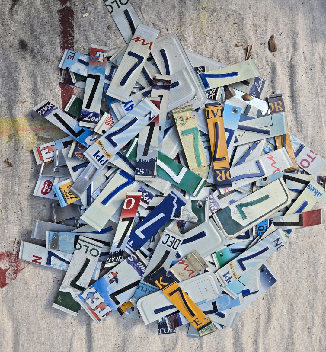 Make Your Own License Plate Sign for Arts and Crafts. Recycled ...