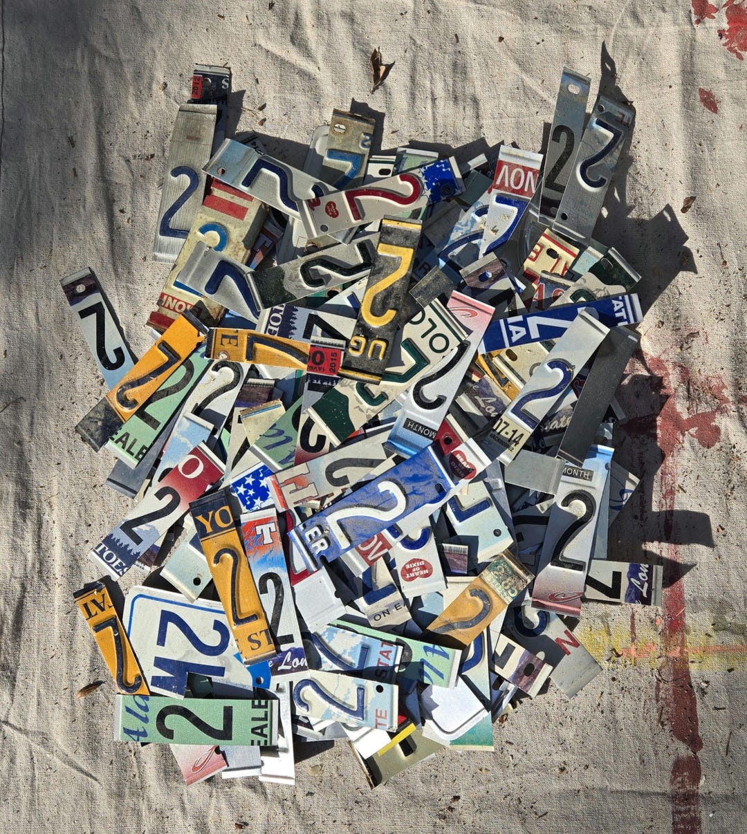 Make Your Own License Plate Sign for Arts and Crafts. Recycled ...