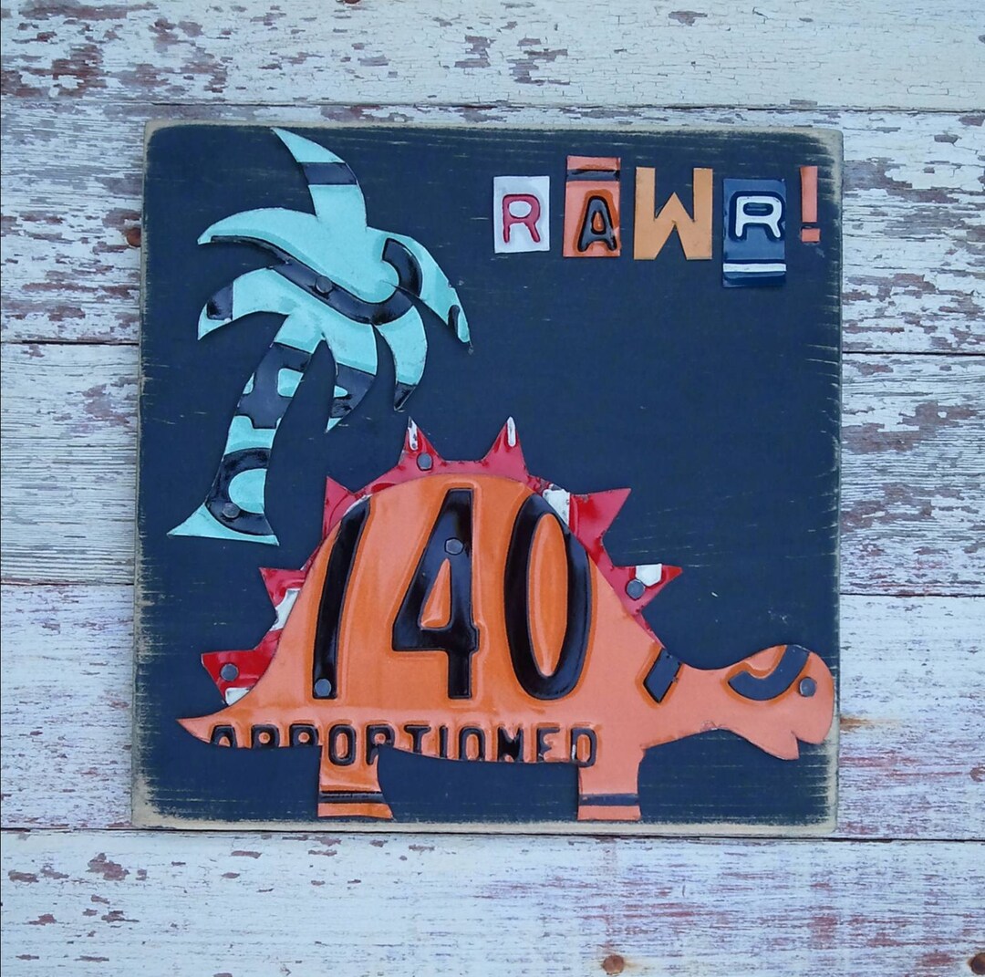 License Plate Dinosaur Dino Smileysaurus Adventure - Explore - Boys or ...