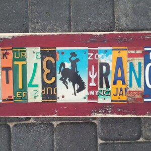 RANCH Cowboy Sign Horse Patio House Personalized Saddle Word - Etsy