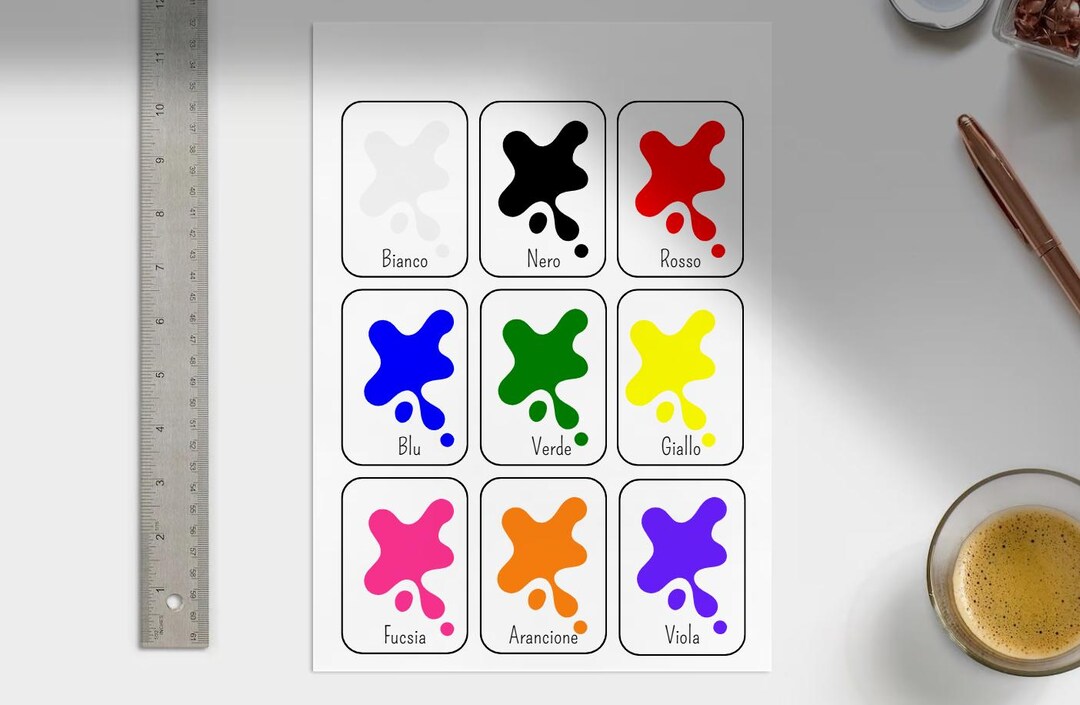 Montessori Color Cards Educational Activities for Children Colorful and ...