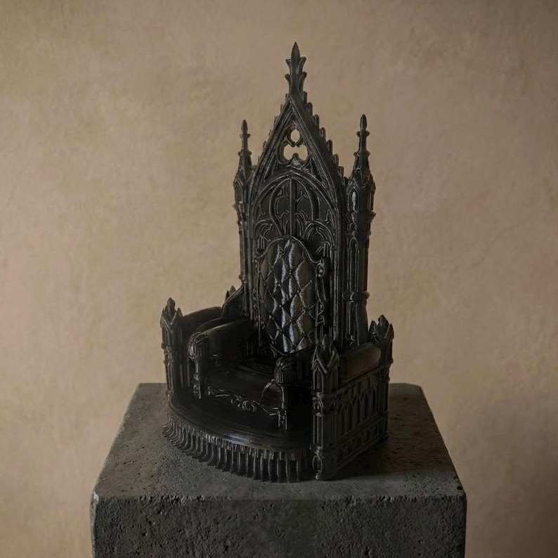 Gothic BJD Throne Dark Fantasy Furniture | BJD Dollhouse Furniture ...