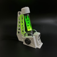 Cyber Futuristic Night Lamp | Neon Inclined Lines | Sci-fi Contemporary ...