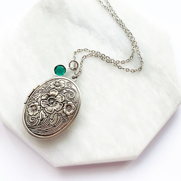 Birthstone Locket - Etsy
