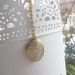 Buy Small Gold Locket With Ornate Design, White Locket, Oval Antique ...
