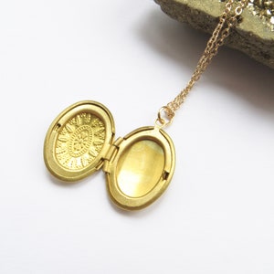 Buy Small Gold Locket With Ornate Design, White Locket, Oval Antique ...
