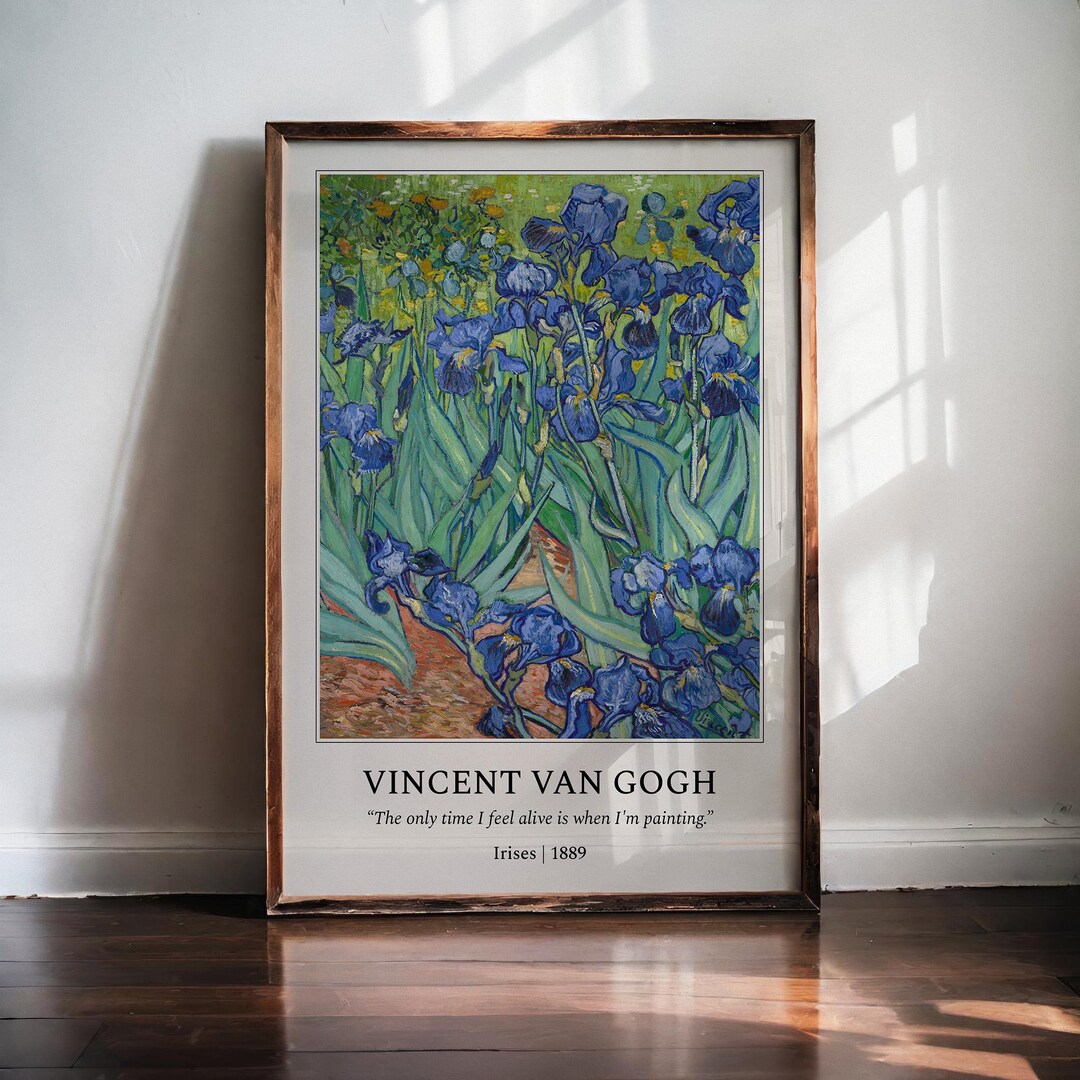 Van Gogh Irises Digital Poster - Impressionist Floral Wall Art ...