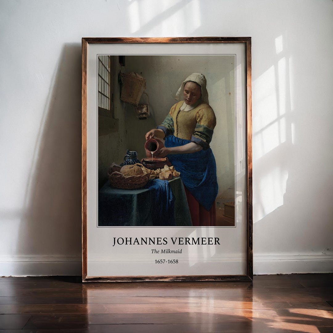 The Milkmaid by Vermeer Digital Wall Art, Classic Art Printable Poster ...
