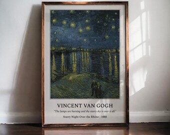 Starry Night Over the Rhone - Vincent Van Gogh - Etsy