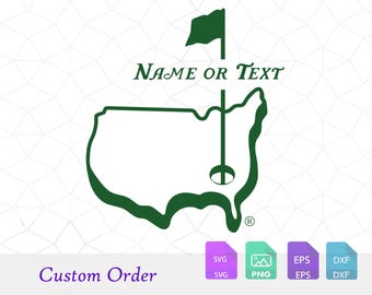 Custom Masters Symbol Black Svg, Custom, Masters, Golf Party Svg, Png ...