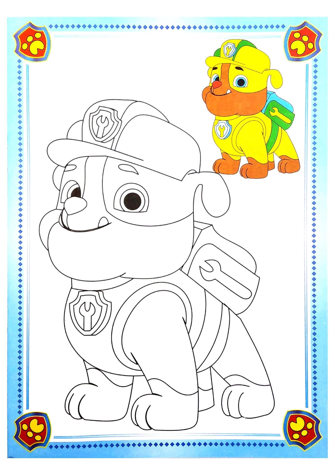 Coloring Book Paw Patrol - Etsy