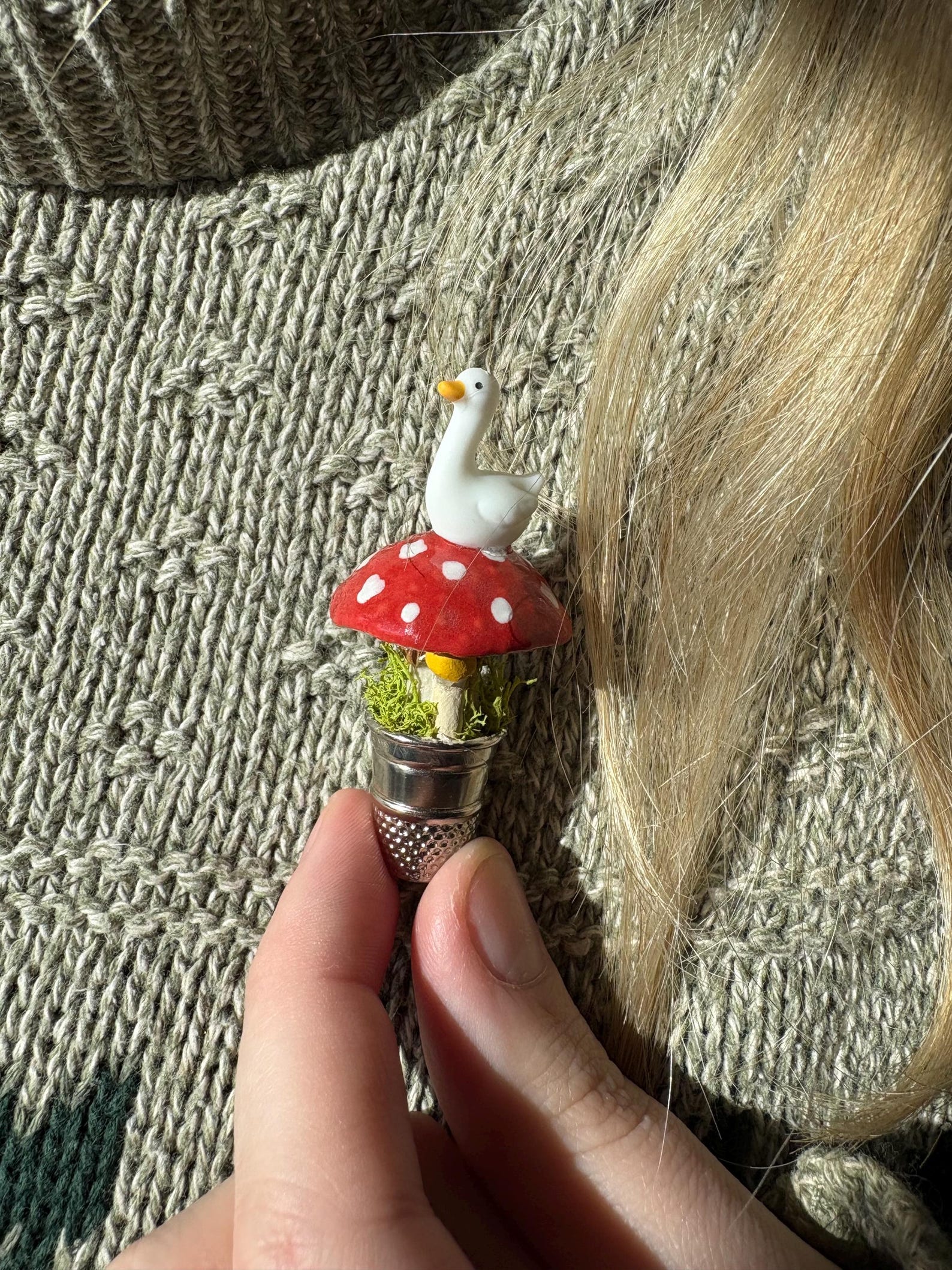 Thimble Mushroom Pins - Etsy