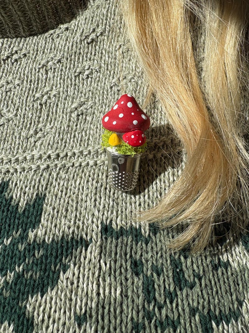 Thimble Mushroom Pins - Etsy