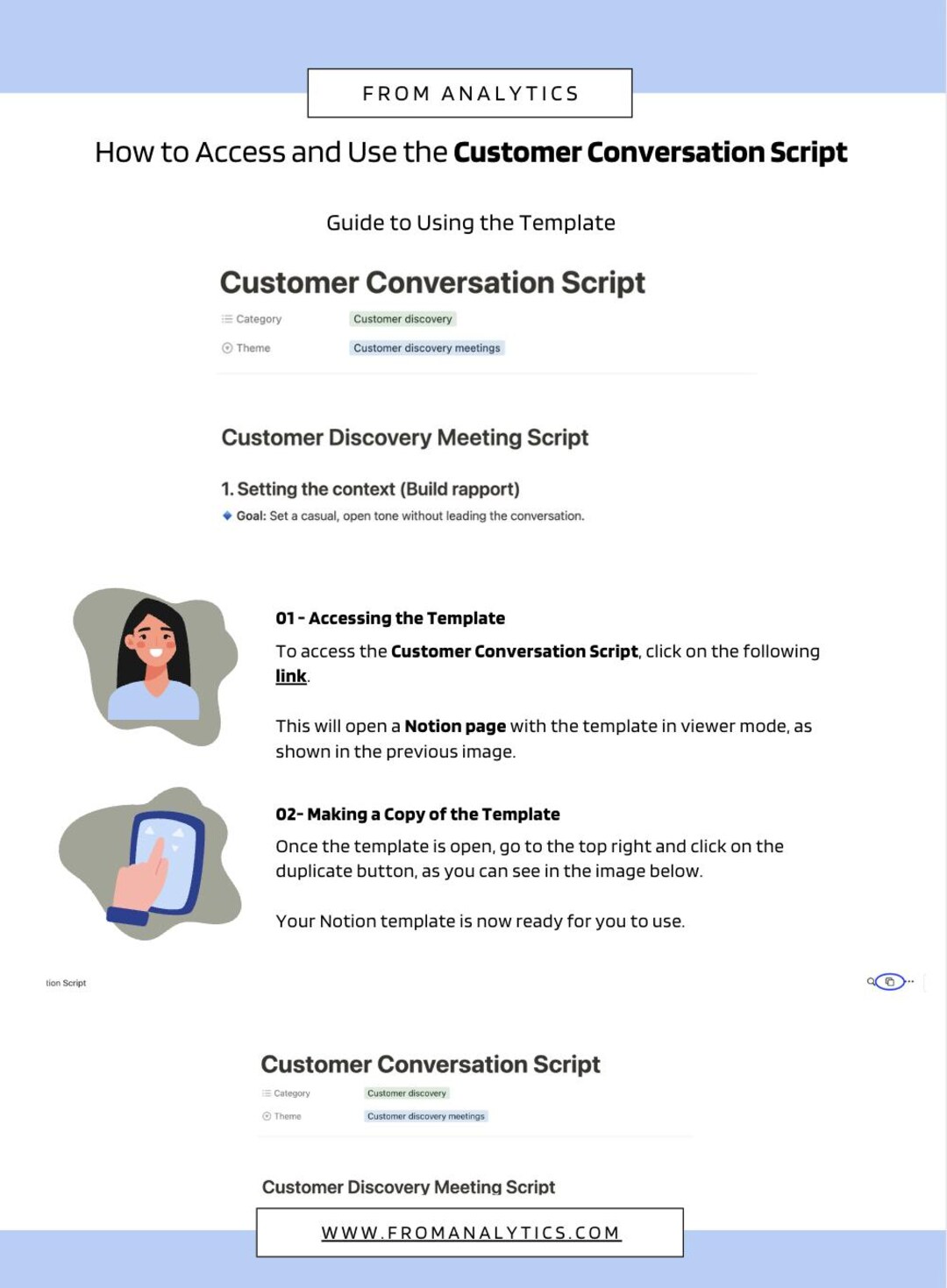 Customer Conversations Script | Customisable Notion Template for ...