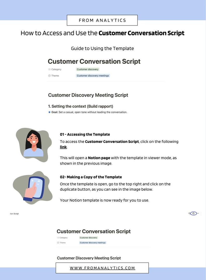 Customer Conversations Script | Customisable Notion Template for ...