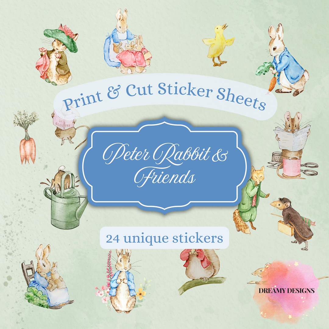 Peter Rabbit & Friends | Printable Beatrix Potter Stickers | Digital ...