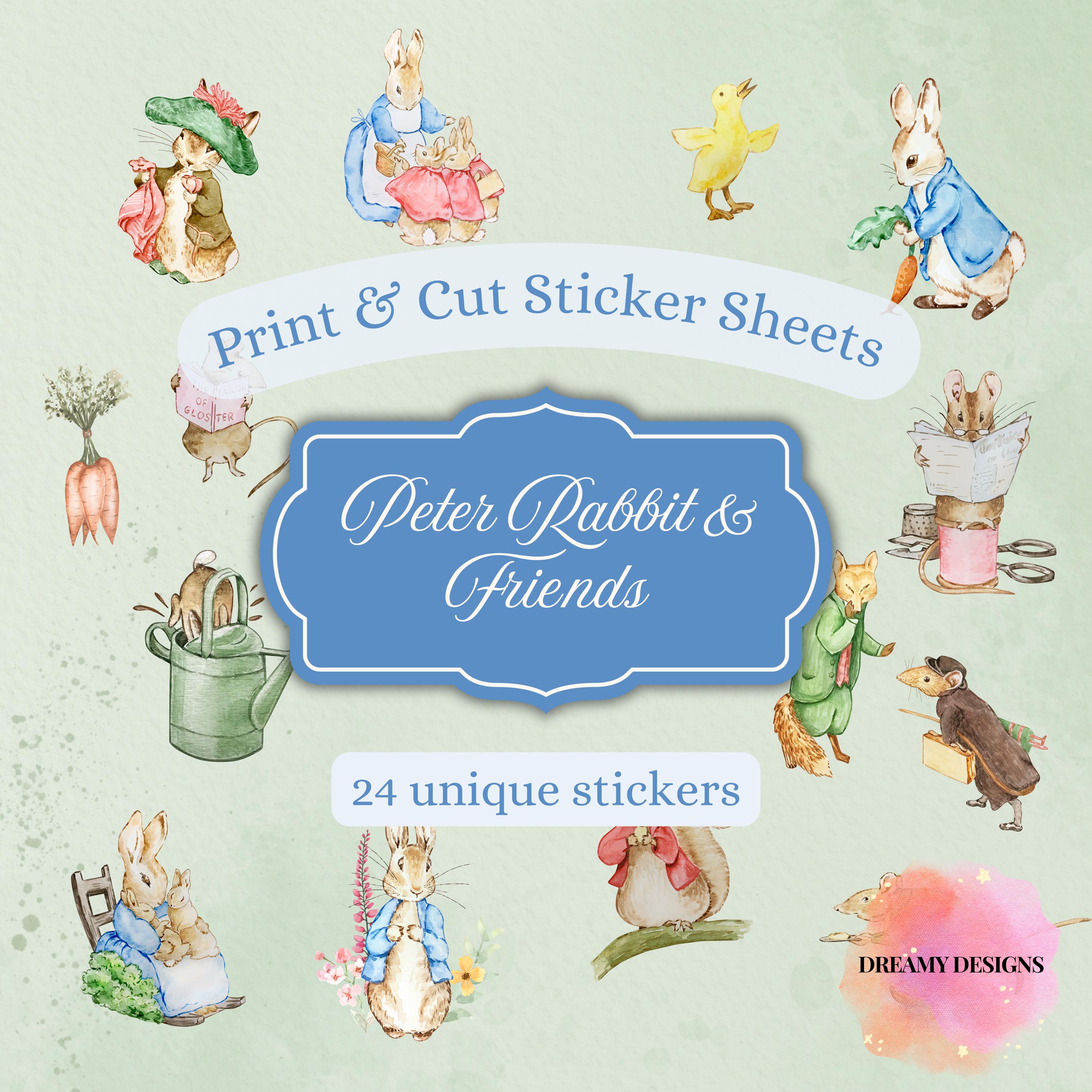 Peter Rabbit Stickers | Beatrix Potter Scrapbook Embellishments ...