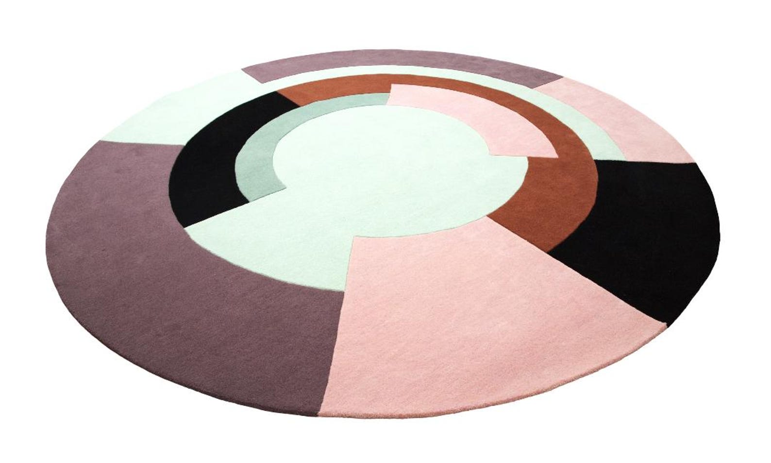 Modern Retrograde Orbit" Circular Hand-tufted Rug for Living Room ...