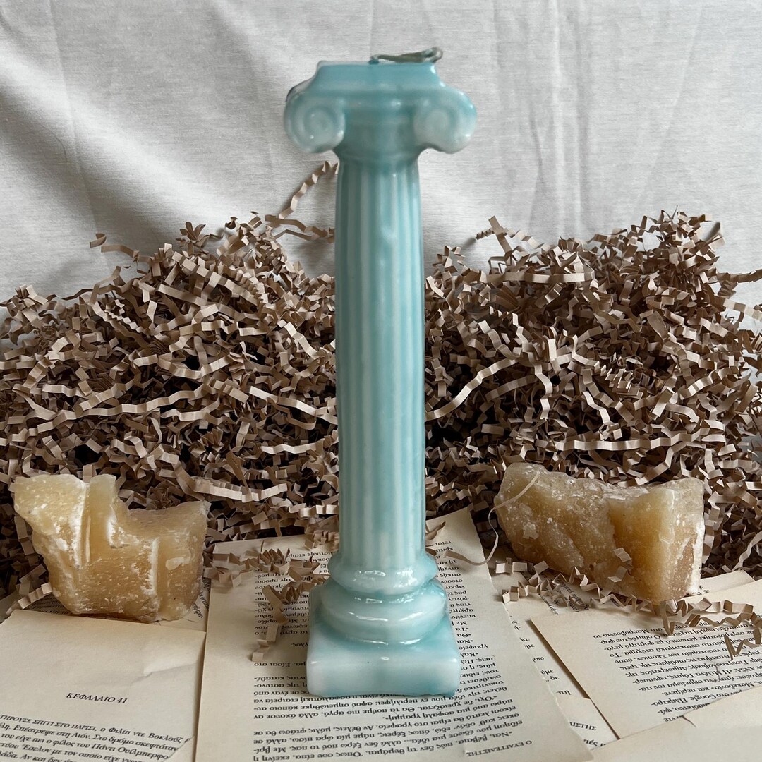 GREEK CANDLE / Ancient Column Greek Decor / Roman & Greek Architectural ...