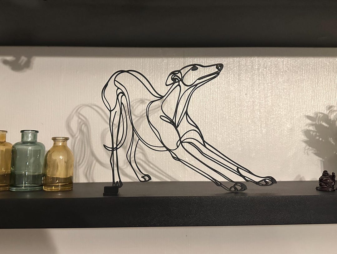 Greyhound Stretching 3D Art - Etsy UK