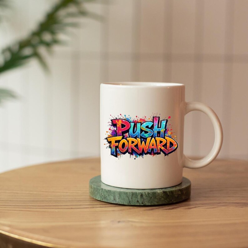 Motivational Graffiti ,,push Forward'' PNG | Colorful Street Art ...