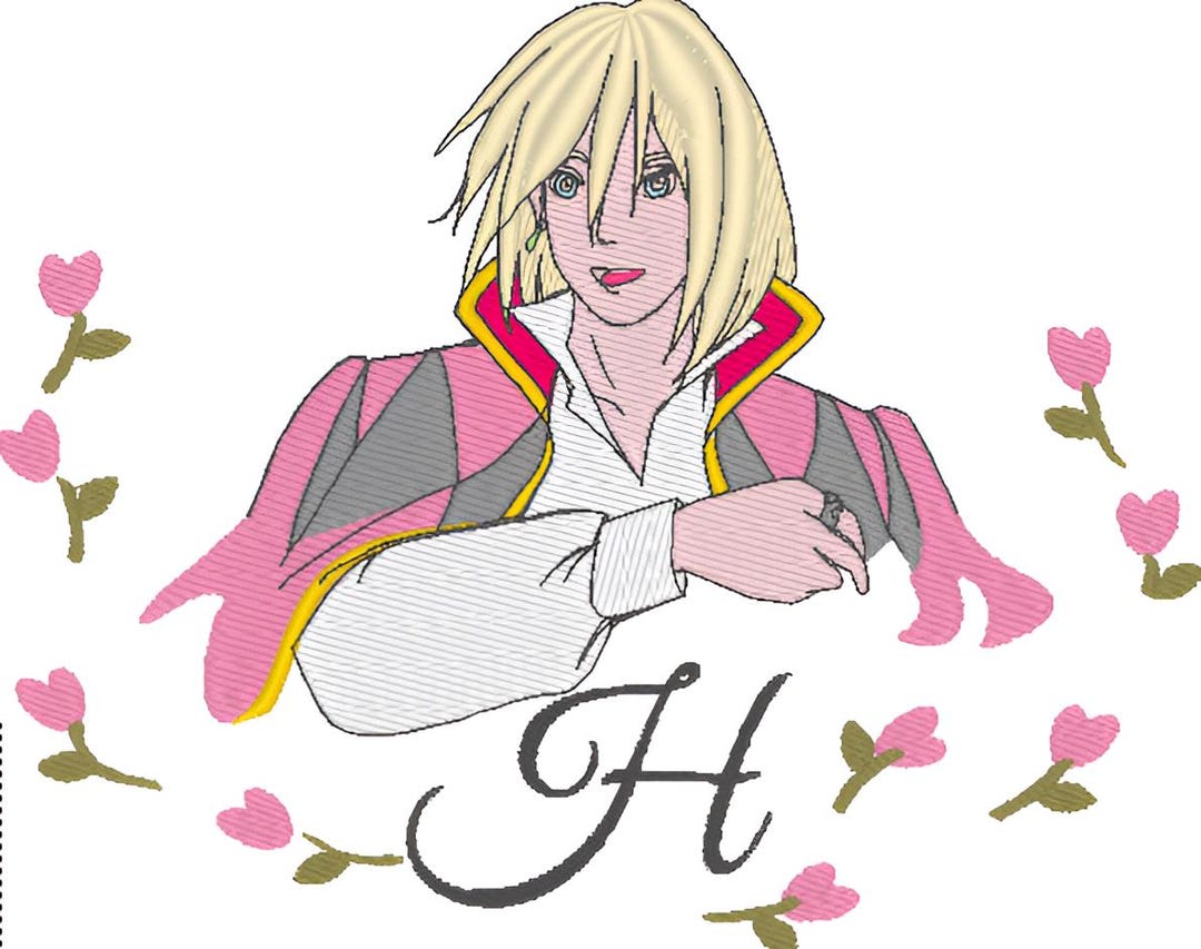 Howl Embroidery Digital File Anime Ghibli Design - Etsy