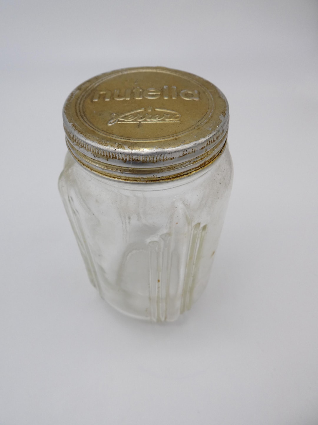 Vintage 1960s Nutella Ferrero Jar With Gold Metal Lid – Original ...