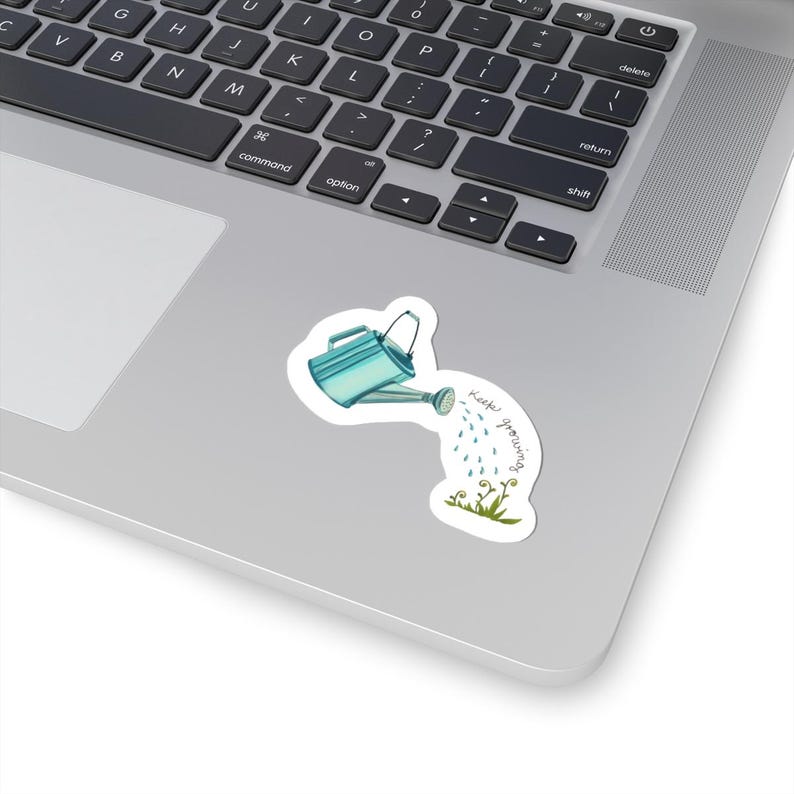 Kiss-cut Sticker Watering Can Design With "keep Growing" - Etsy