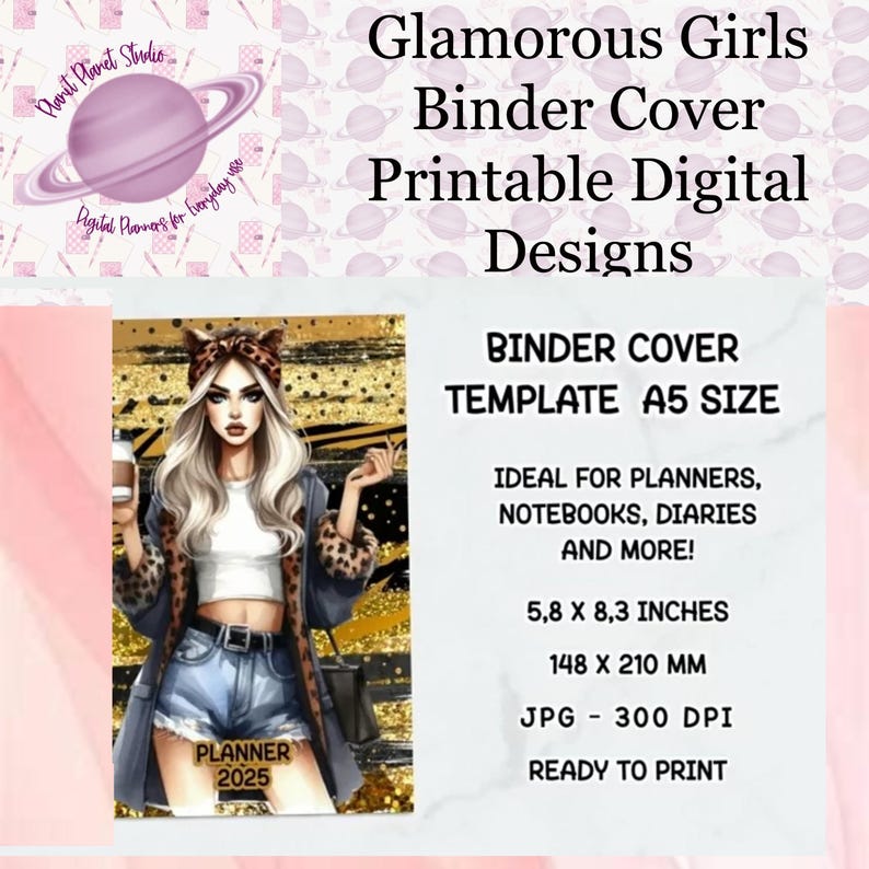 Glamorous Girls Binder Cover Printable Digital Designs - Etsy